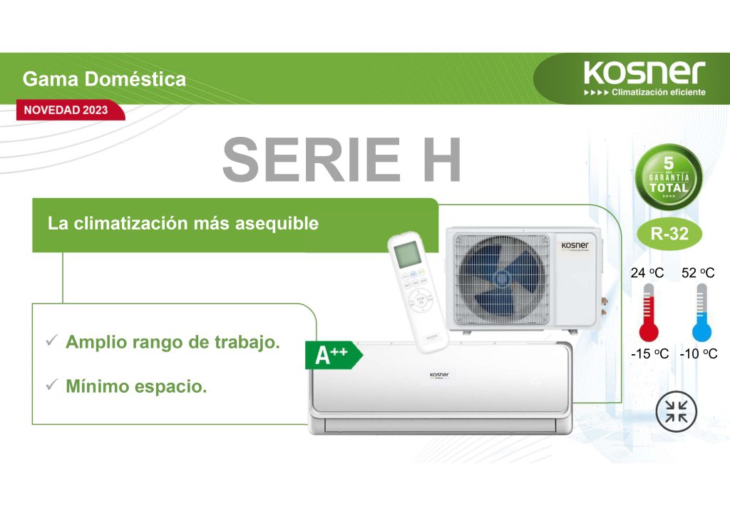 Aire Acondicionado Kosner - Split Serie H 3200 FRIGORÍAS - Repuestos de ...